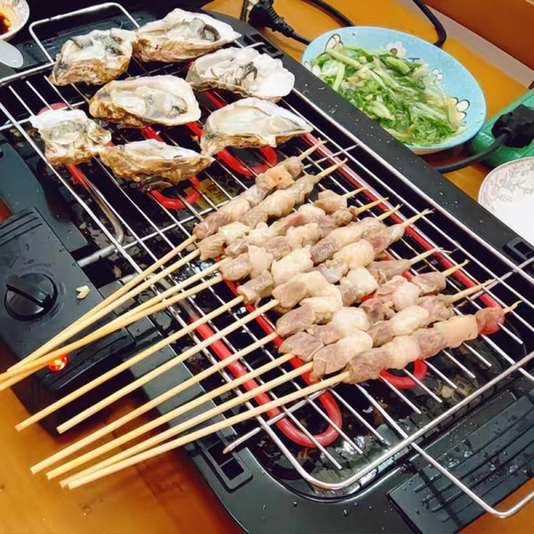 electric griller grill pan 9N electric grill tray kebab rack non-stick ...