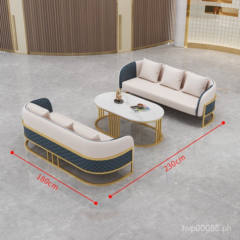 Light Luxury Beauty Salon Sofa Hotel Leisure Rest Area Reception ...