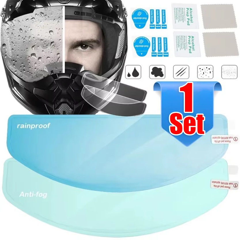 Universal Helmet Clear Anti-Fog Patch / Motorcycle Visor Clear Fog Film ...