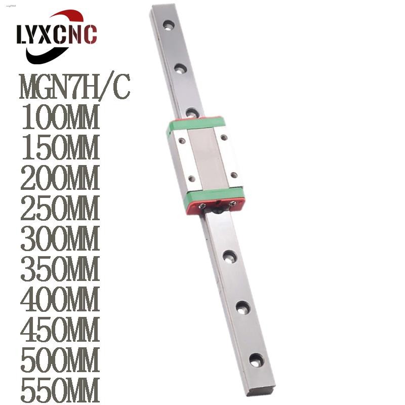 COD☆7mm Linear Guide 100-550mm MGN7 Linear Rail Guide 300mm With MGN7H / MGN7C Carriage Block ...