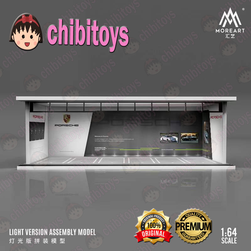 Moreart More Art Porsche RWB Parking Lot Scene Diorama Diecast With LED ...