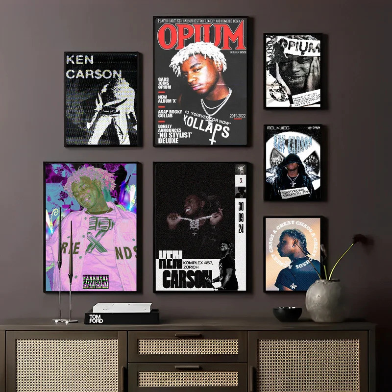 Rapper Ken Carson A Great Chaos Movie Sticky Posters Whitepaper Sticker ...