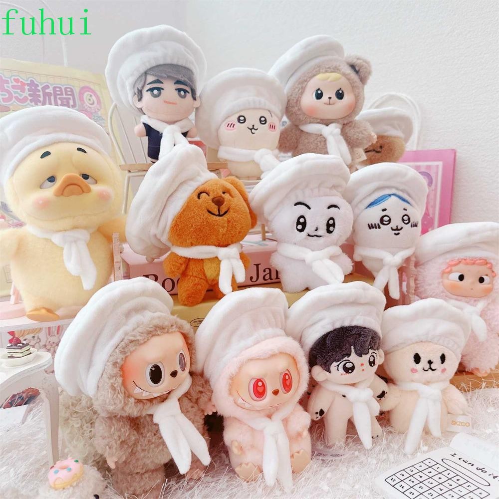 FUHUI Labubu Time Clothes, Chef's Hat Scarf Labubu Plush Doll Outfit ...