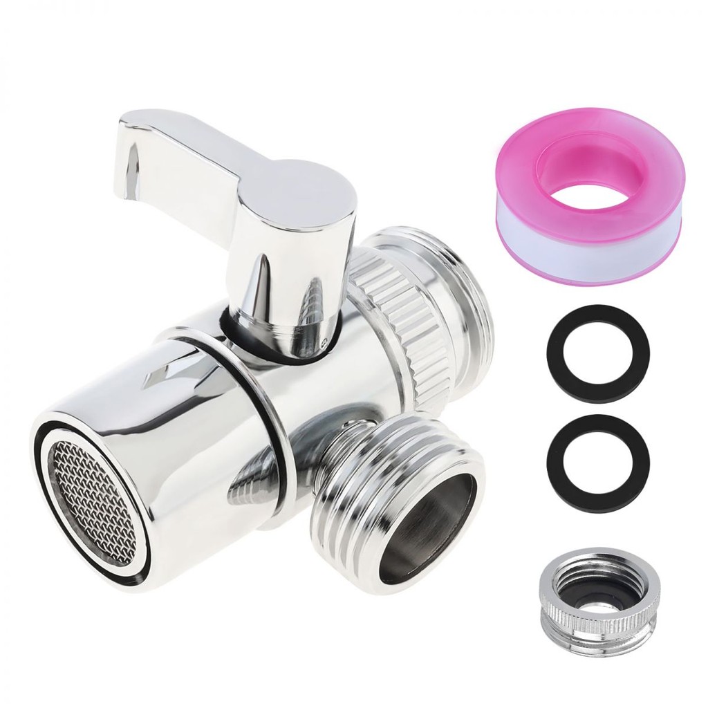 All Brass Faucet Diverter Valve for Sink Faucet Connection Shower Hose ...
