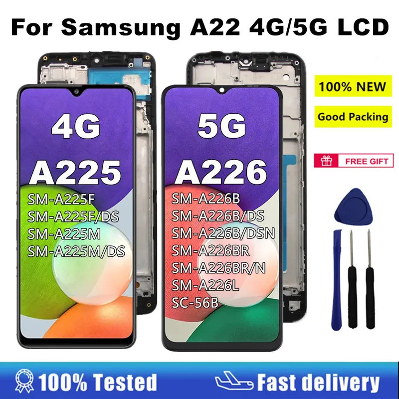 MOLED For Samsung Galaxy A22 4G LCD A225 SM-A225F LCD Display Touch ...