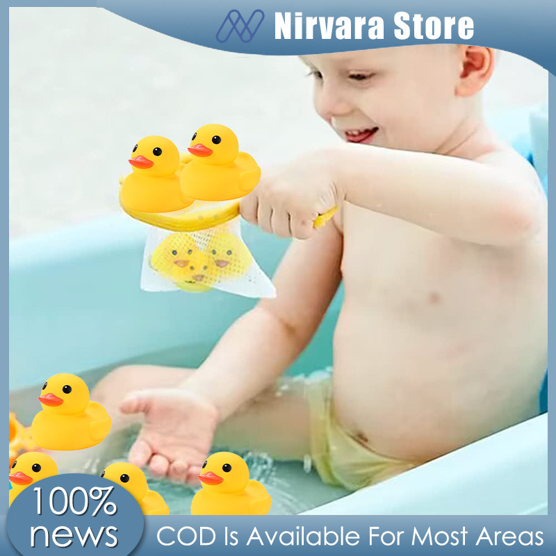 1pcs Baby Shower Duck Toy Mini Rubber Duck Squeak Float Duck Baby ...