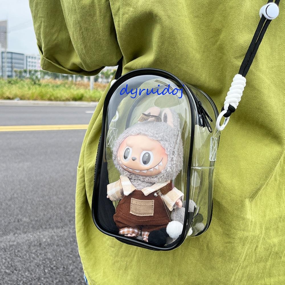 DYRUIDOJ Labubu Clear Outdoor Doll Bag, Labubu V2 Doll with Keychain ...