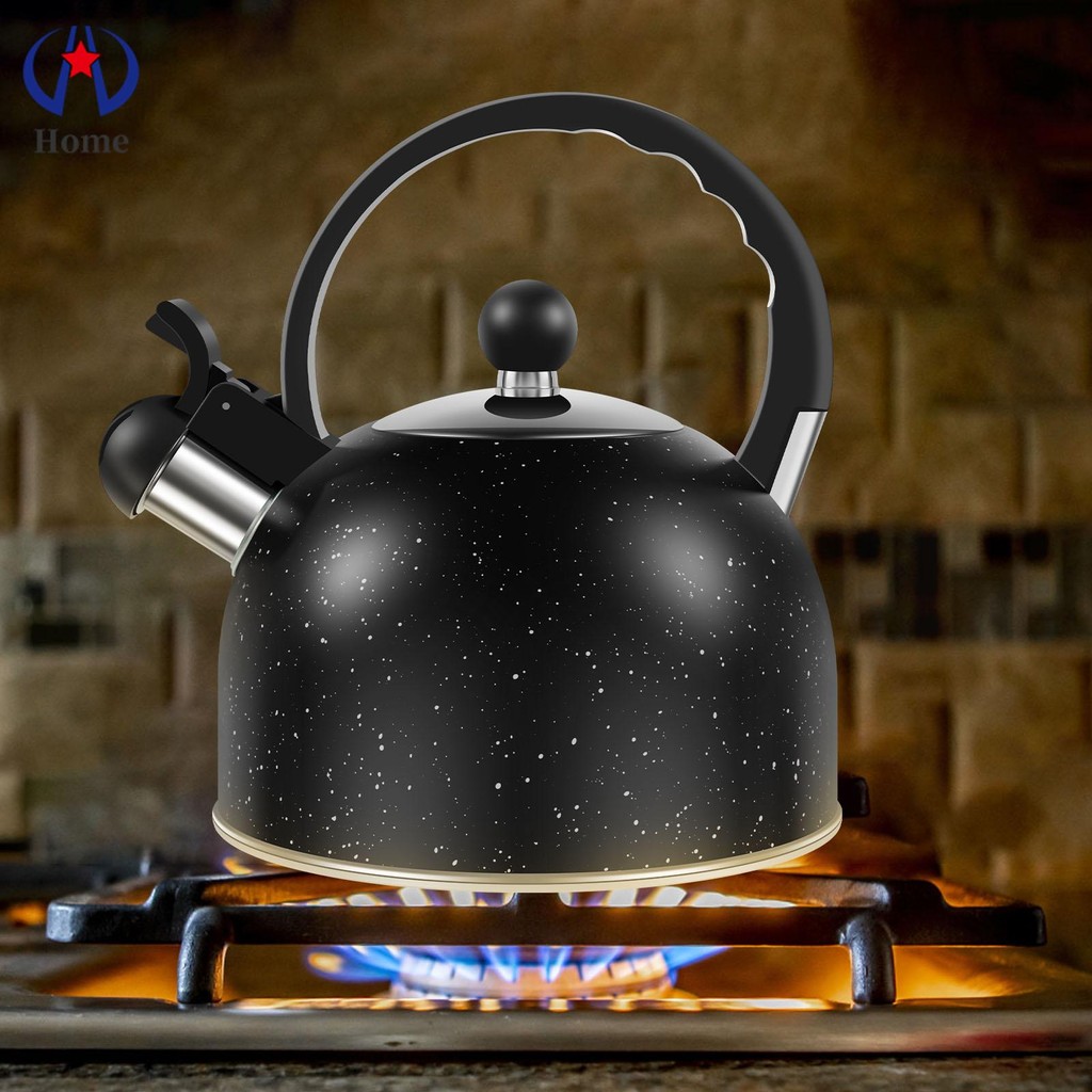 Whistling Kettle with Ergonomic Handle 2L Stove Top Kettle Stainless ...