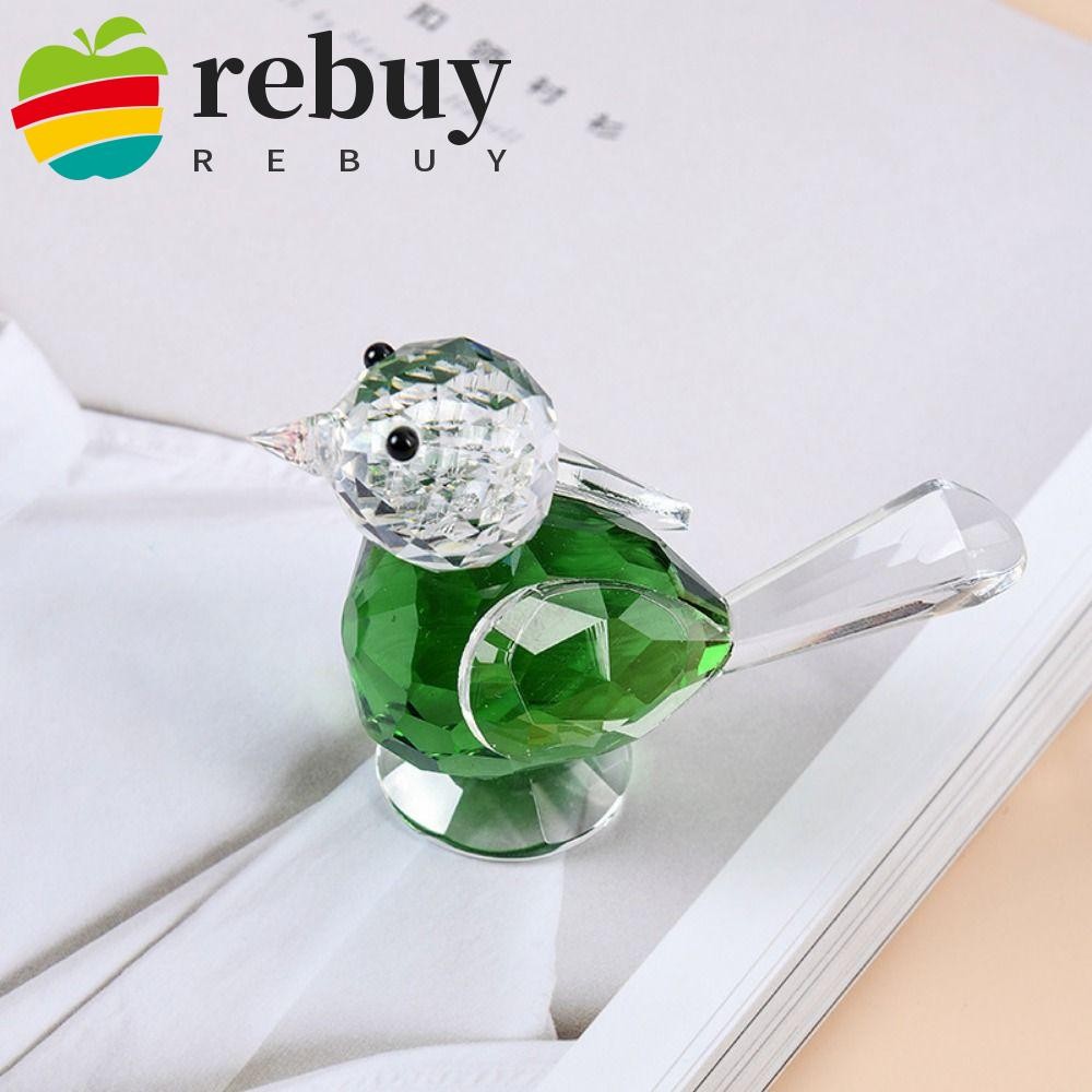REBUY Crystal Bird Ornaments, Exquisite Crystal Craft Bird Figurines ...