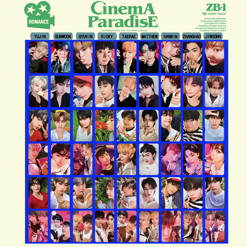 6-9pcs ZB1 CINEMA PARADISE Lomo Cards 4th min Album GOOD SO BAD ZEROBASEONE Zhanghao MATTHEW Han ...
