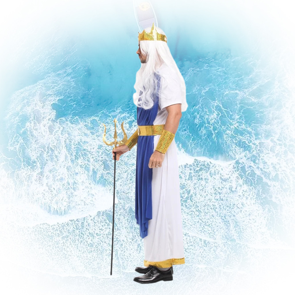 Ancient Greek Mythology God Of Sea King Poseidon Costumes for Men ...