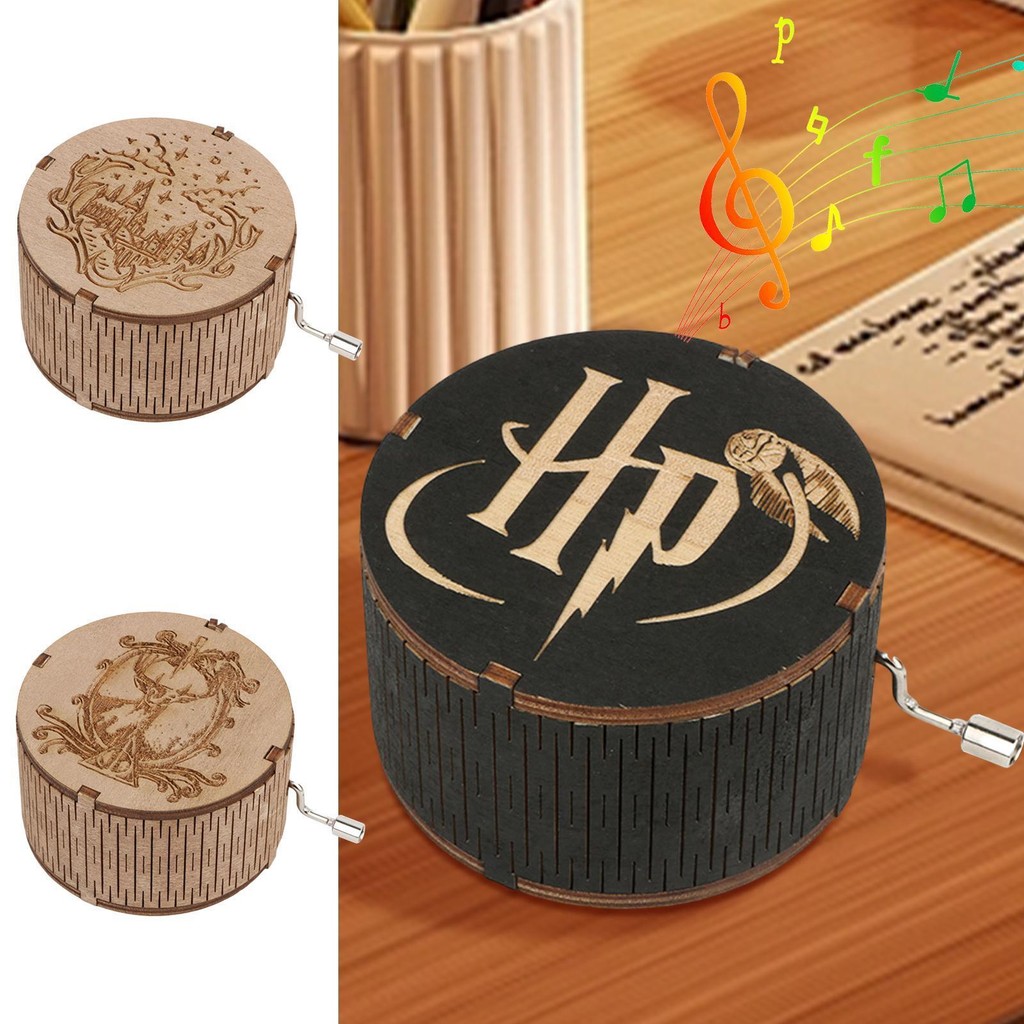 Harry Potter Theme Round Musical Box Music Toys Collectible Figurines ...