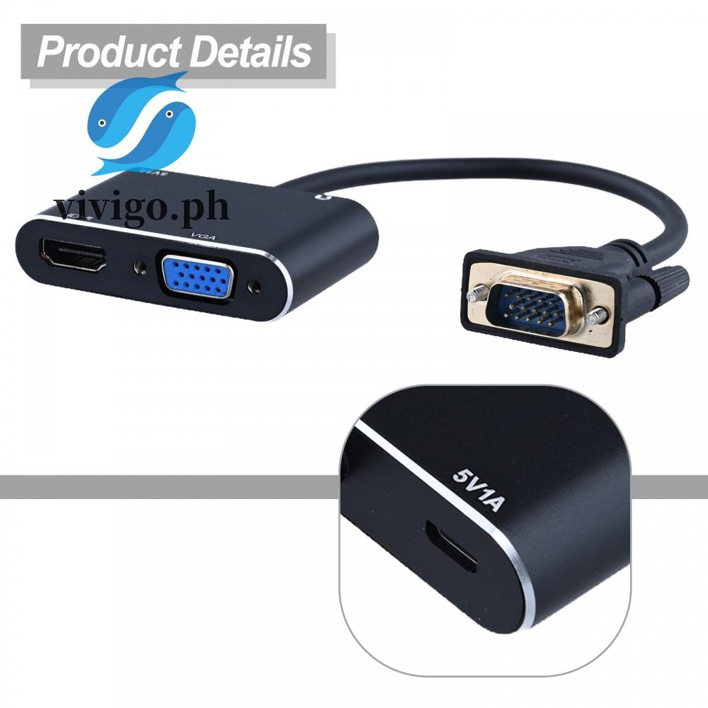 High Definition USB 3 0 to HDMI VGA Video Converter Adapter Dual Screen ...