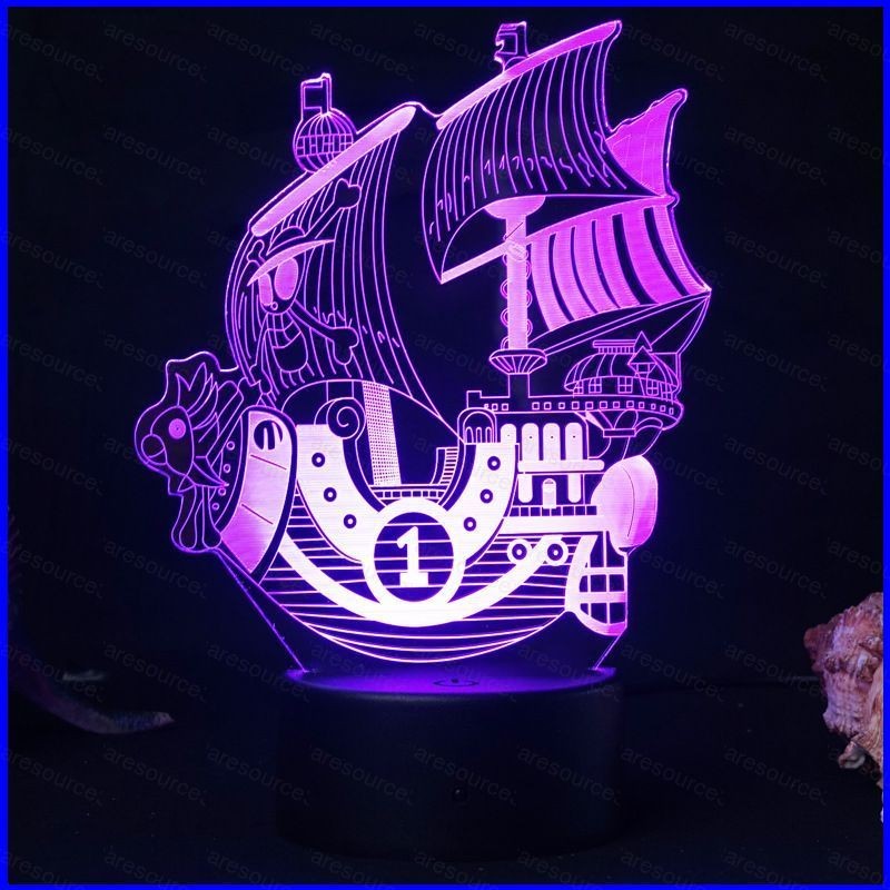 SQ3 One Piece Night Light Anime 3D Lamp Remote Touch LED Charging USB ...