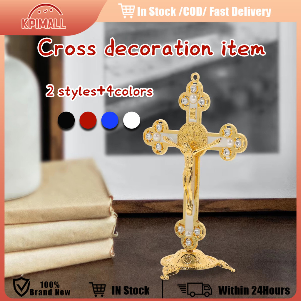 St Benedict Stand Crucifix With Stand Alloy Large Cross For Church ...