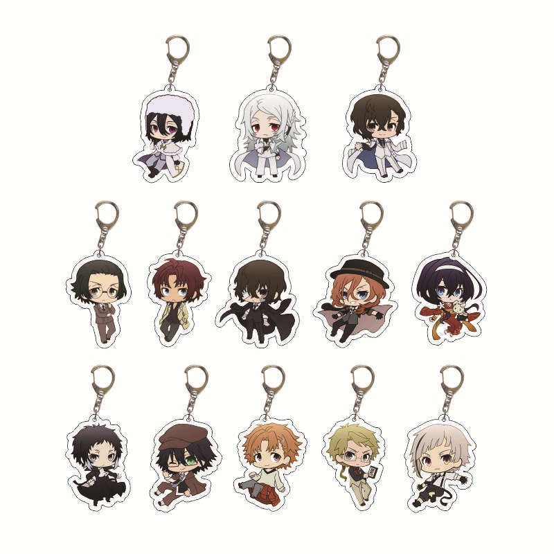 Bungou Stray Dog Acrylic Keychain Dazai Osamu Nakajima Atsushi Pendant ...