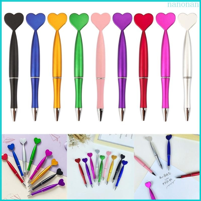 Nan 6 Pcs Ballpoint Pens Heart Shaped Writing Pens 1 0mm Signature Pens ...