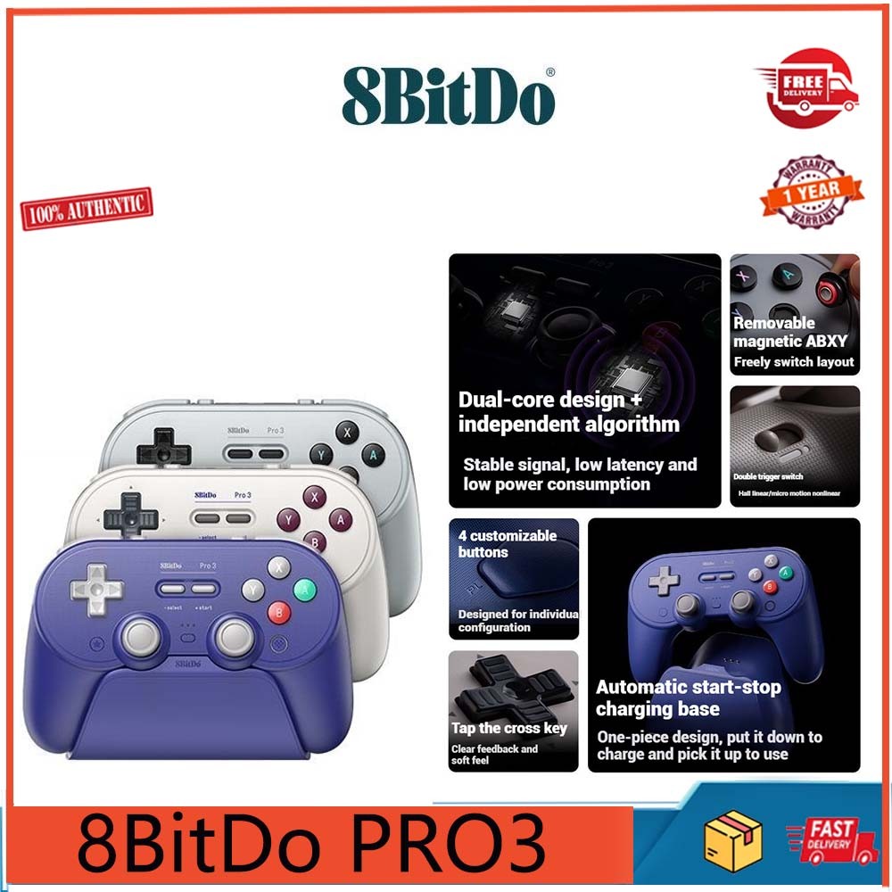 8BitDo Pro 3 Three Mode TMR Rocker Magnetic Button Wireless Game Handle ...