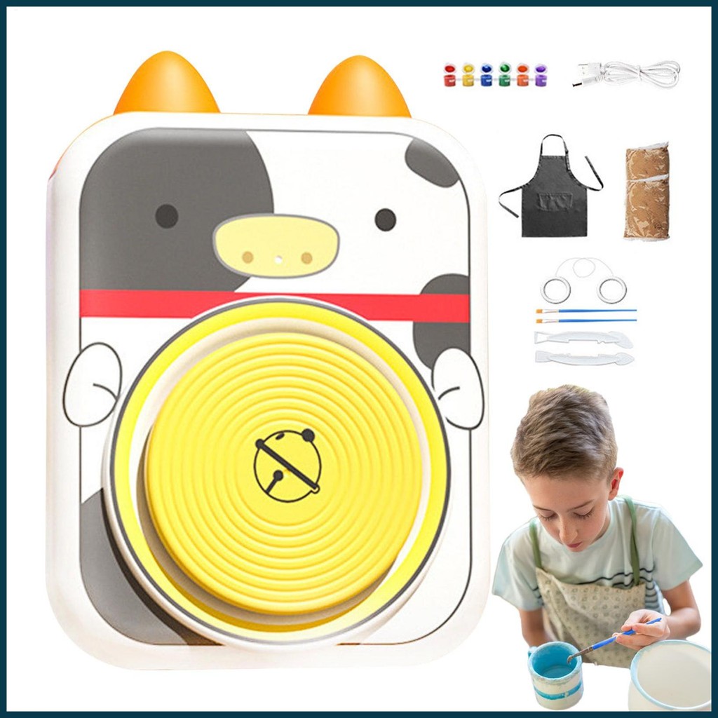 Pottery Wheel USB Cartoon Kids Pottery Wheel Pottery Wheel Kit Electric ...