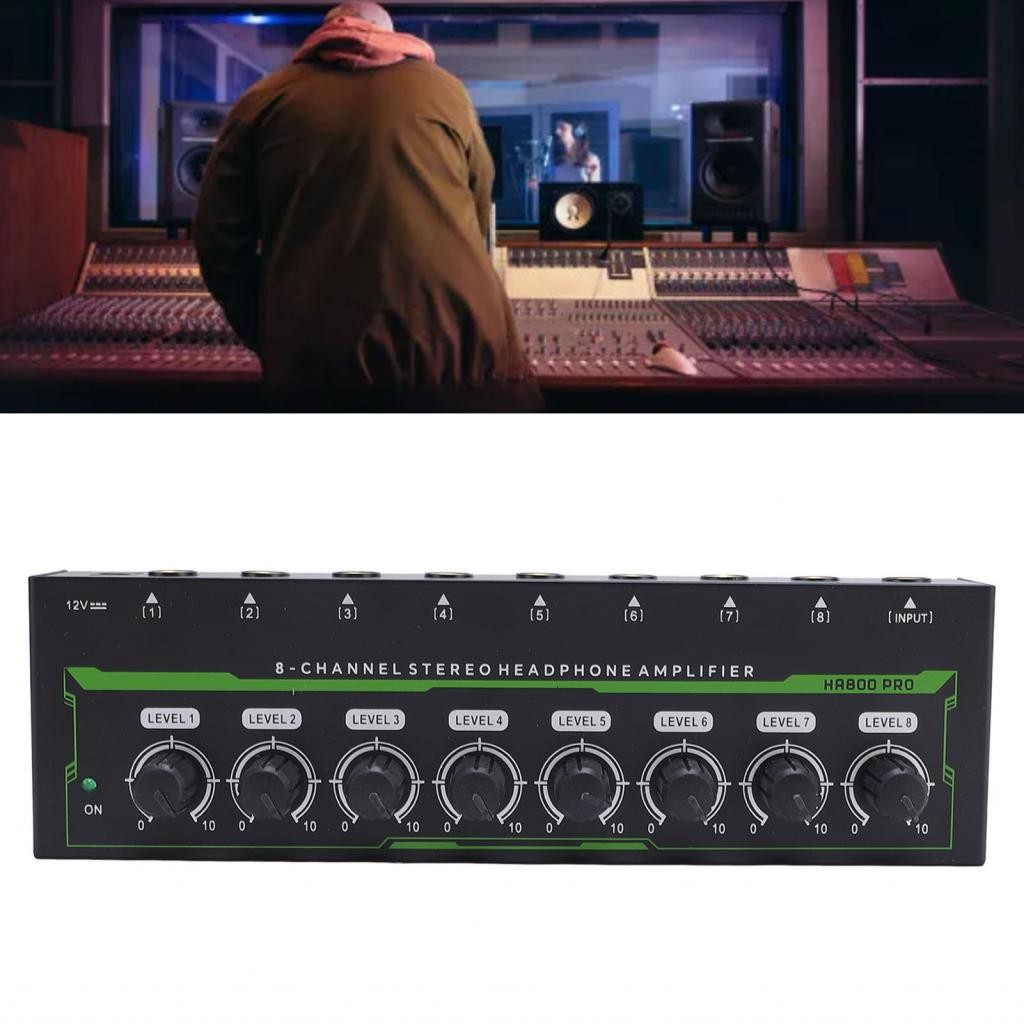 8 Channel Headphone Amplifier 8CH Output 1CH Input 6.35mm Interface Low ...