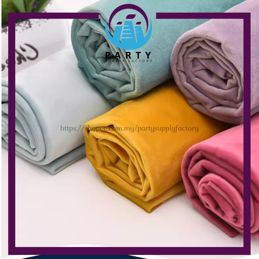1 METER KAIN BALDU PLAIN CLOTH 60 INCHES / VELVET MATERIAL / SARUNG ...