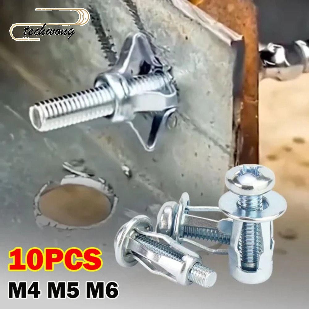 TECHWONG Rivet Nut, Hex Phillips Petal Shape Rivet Lock, M4 M5 M6 Metal ...