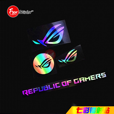 2025 Asus ROG Player Country Logo Colorful Laser Sticker Mobile Phone ...