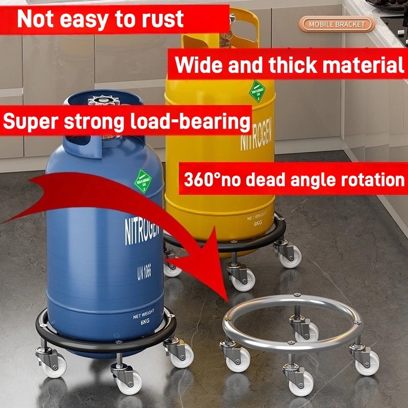 【COD】Gas Tank Holder with wheels landege Propane Cylinder Base Propane ...