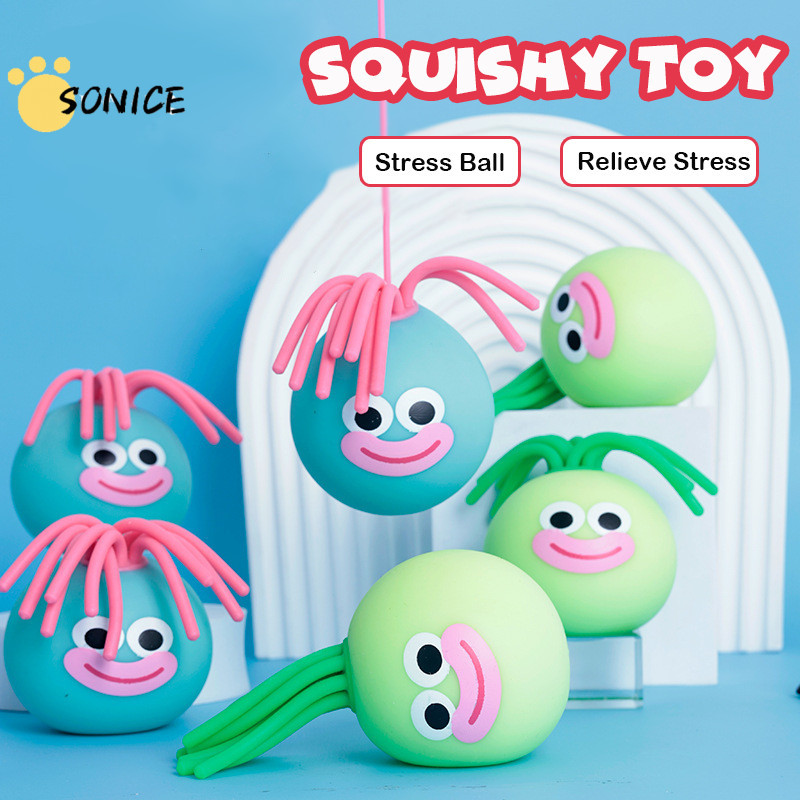 Monster Hair Pulling Fidget Toy Silicone Hair Pulling Stress Relief ...