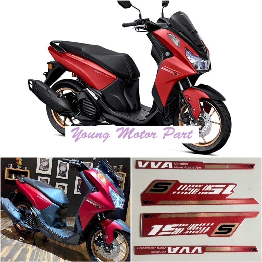 MERAH Striping Sticker Pole list Motorcycle yamaha Lexi LX 2024 Red ...
