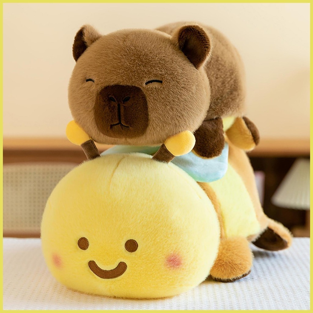Capybara Stuffed Animal Cute Bee & Capybara Plush Toy Kawaii Stuffed ...
