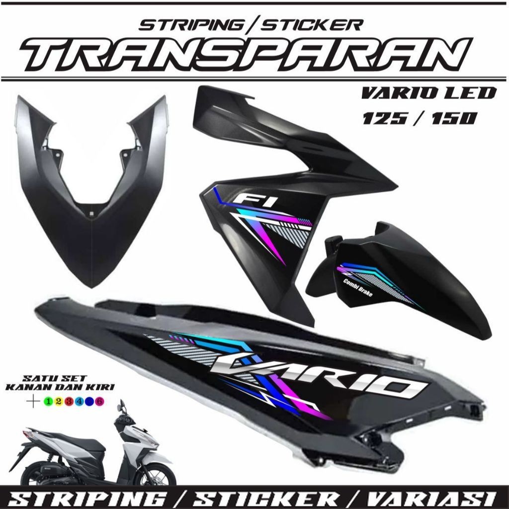 TRANSPARENT UV STRIPING STICKERS VARIO LED 125 OLD LIMITED EDITION ...