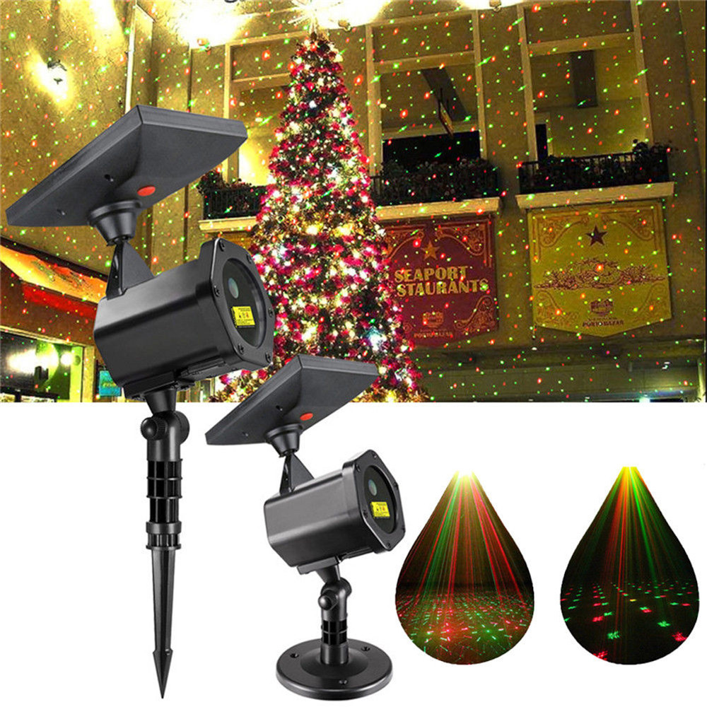 Outdoor Waterproof Solar Lawn Lights Landscape Garden Laser Projector ...