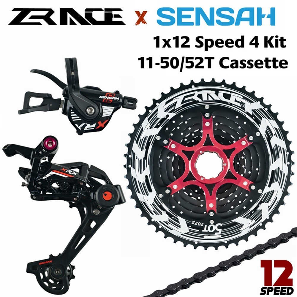 2024 NEW ZRACE Cassette 50T 52T / Chainring Chains M9100 Eagle + SENSAH ...