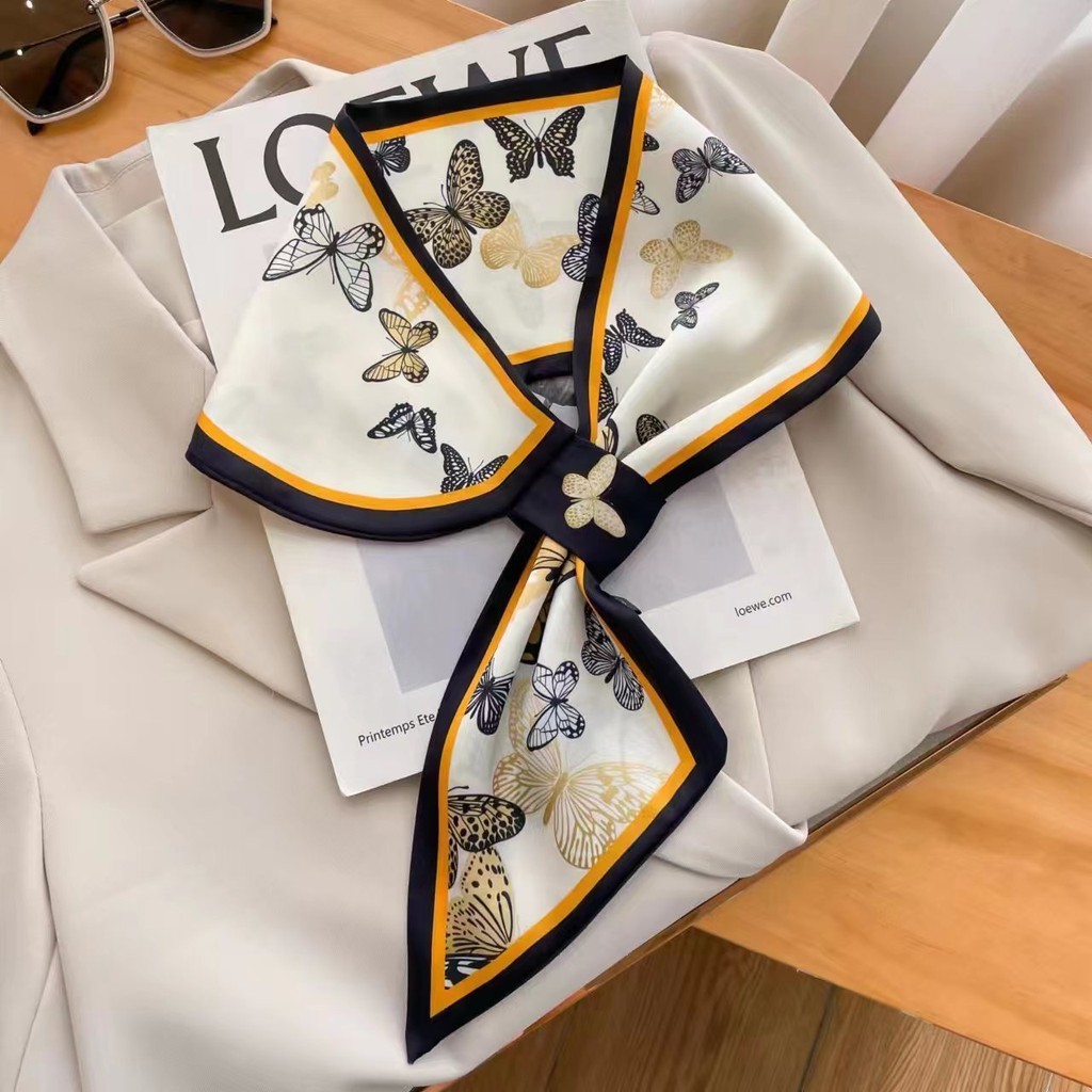 【ready stock】new fashion women printed silk-like scarf 15*75cm scarves ...