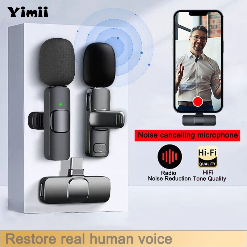 【Yimii.PH】K9 Wireless Lavalier Microphone For Phone Vlogging Cellphone ...