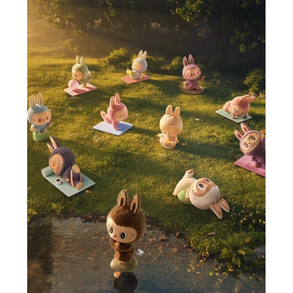 POPMART Authentic LABUBU THE MONSTERS Lazy Yoga Series official gift ...