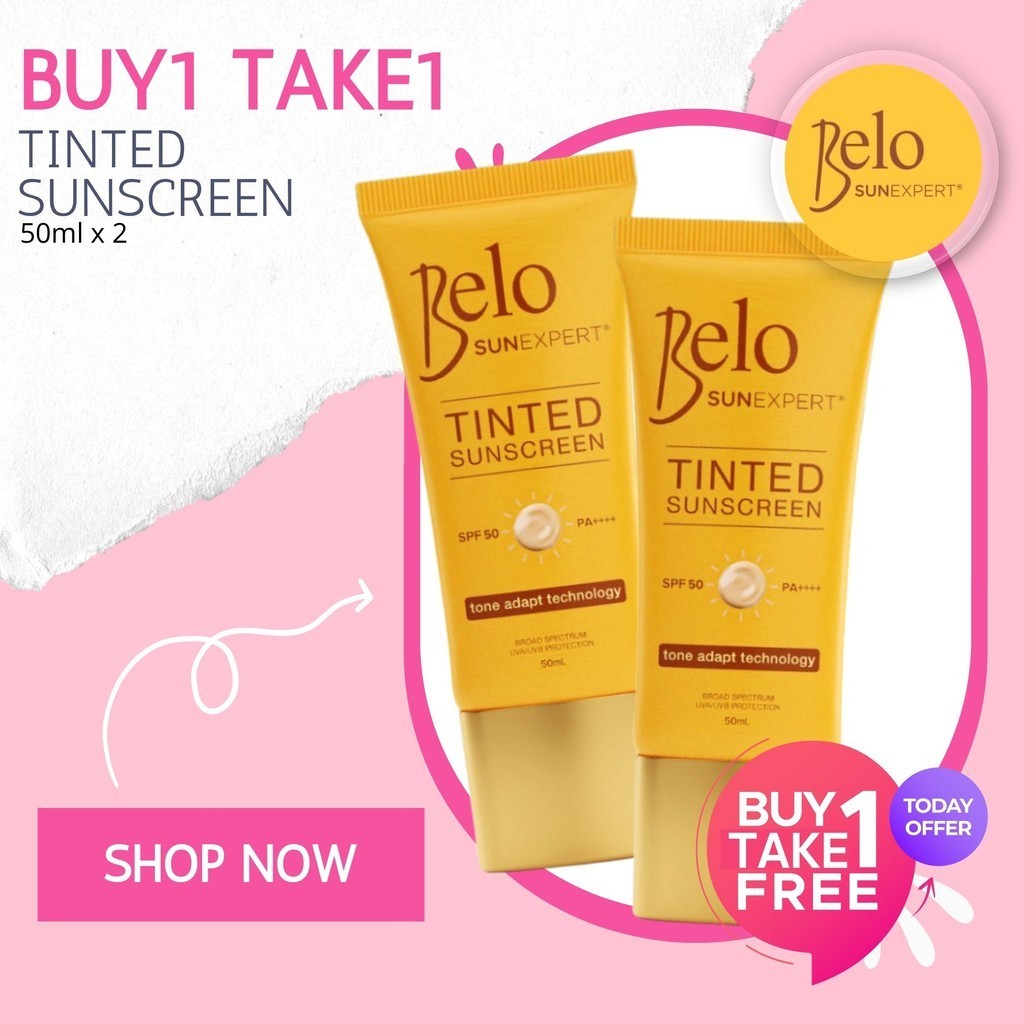 Belo Essentials - BUY 1 TAKE 1 Belo SunExpert Tinted Sunscreen - 50ml ...