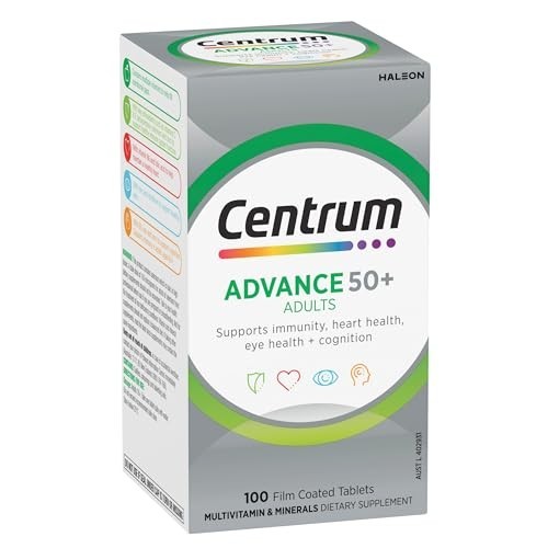 Centrum Advance 50+ Multivitamin & Mineral Supplement, 100 Tablets ...