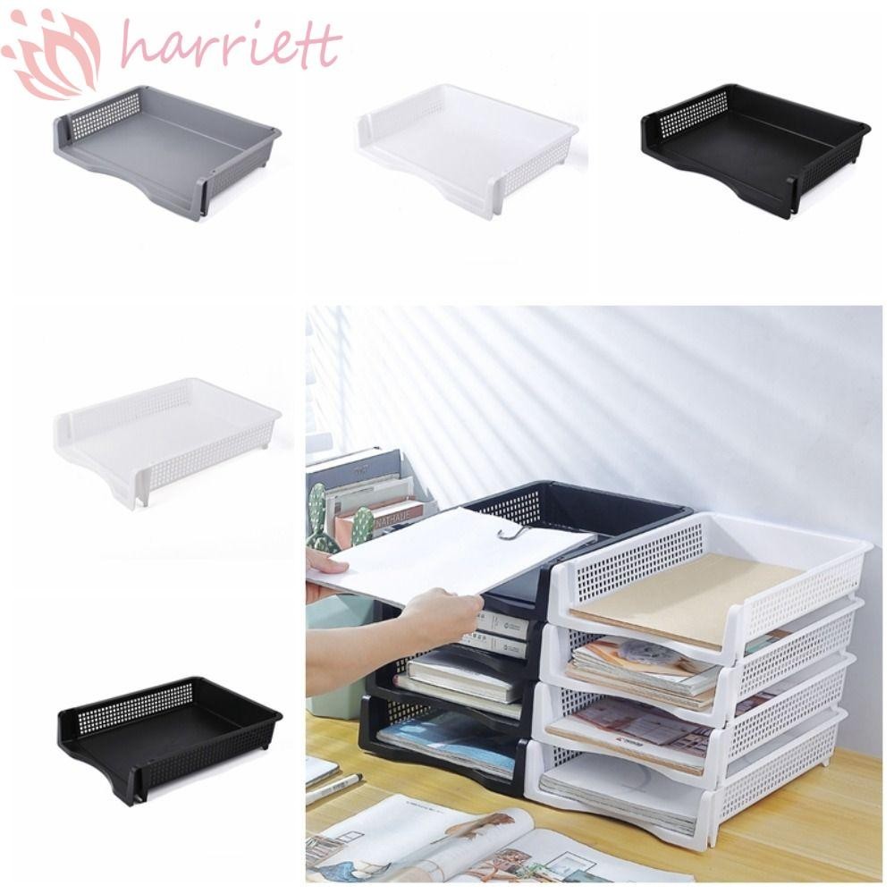 HARRIETT Stackable File Rack, Desktop Organizer File Organizer A4 File ...