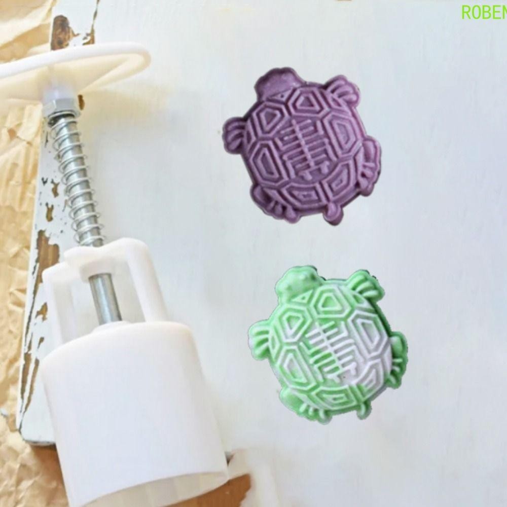 ROBEN Turtle Mooncake Mold, Cartoon Turtle Shape Turtle Stamp Barrel ...
