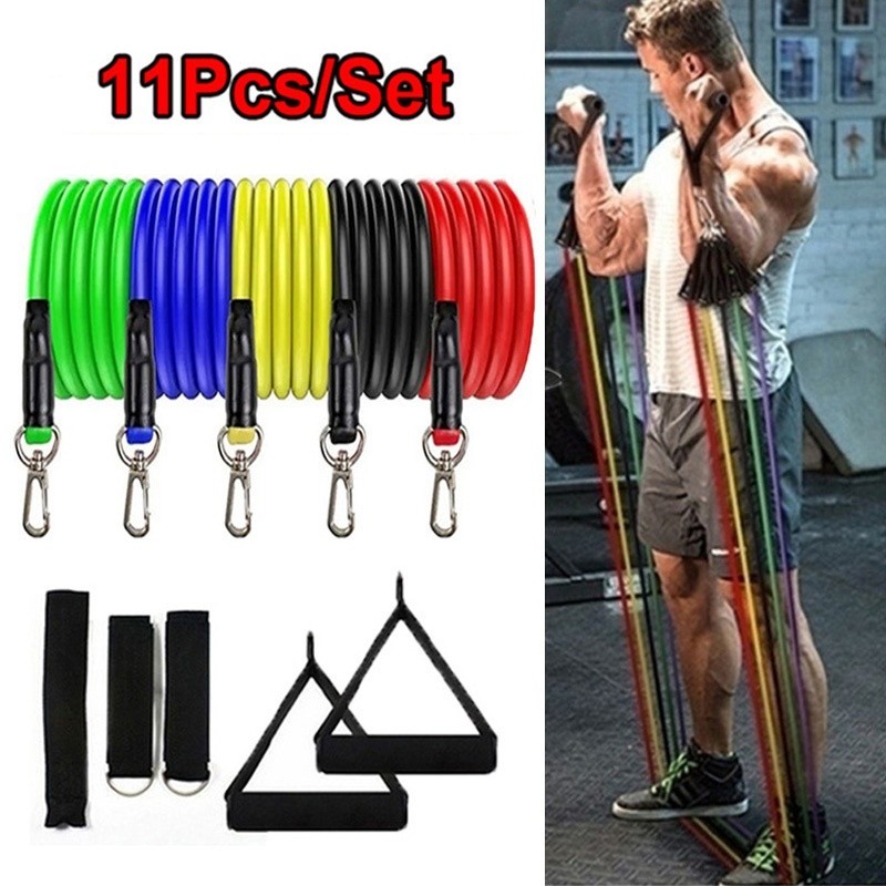 Resistance Band 11PCS/Set Elastic Training Rope Pull String With Door ...