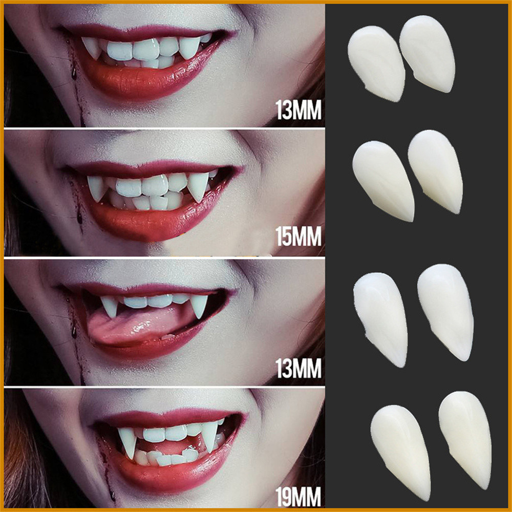 1 Pair Halloween Vampire Teeth Fangs Dentures Prop Party Costume DIY ...