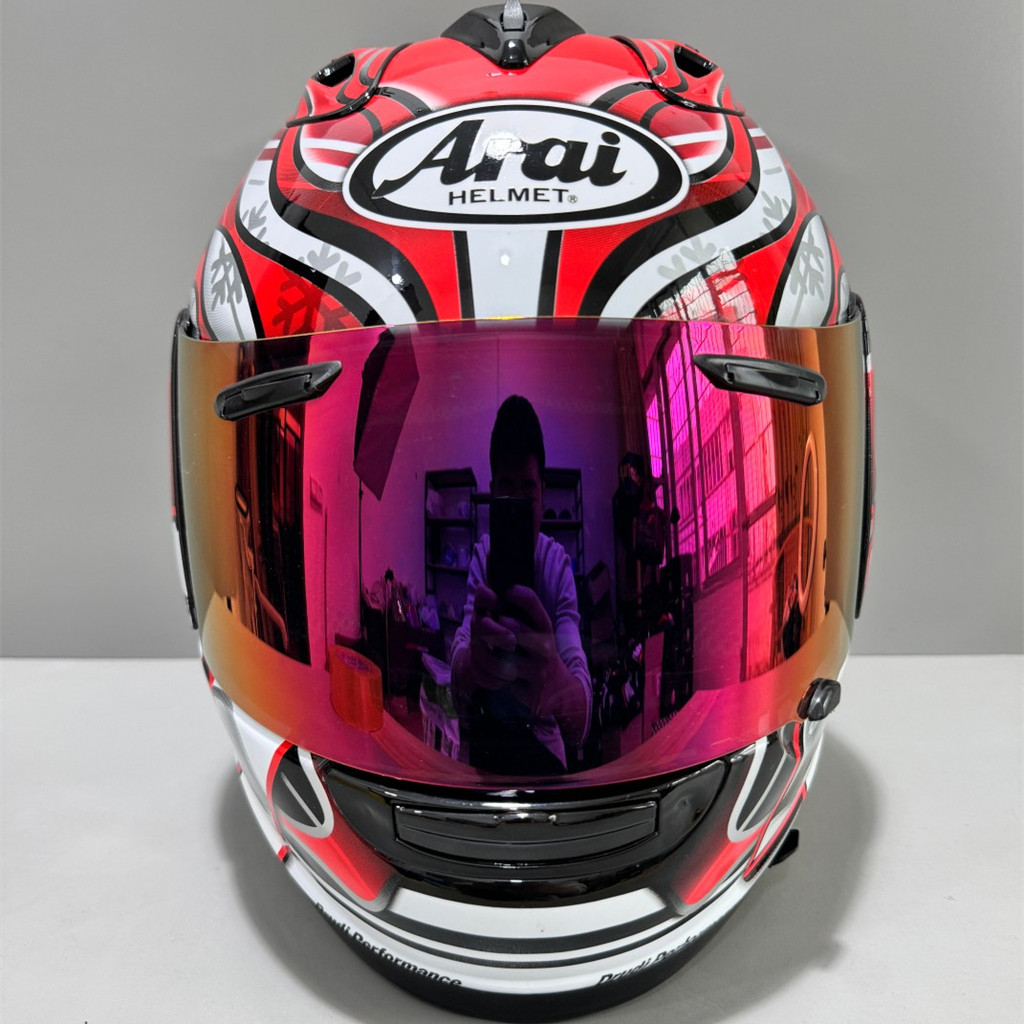 ARAI R5 Red Crane Full Face Helmet Arai Red Full Face Helmet Arai ...