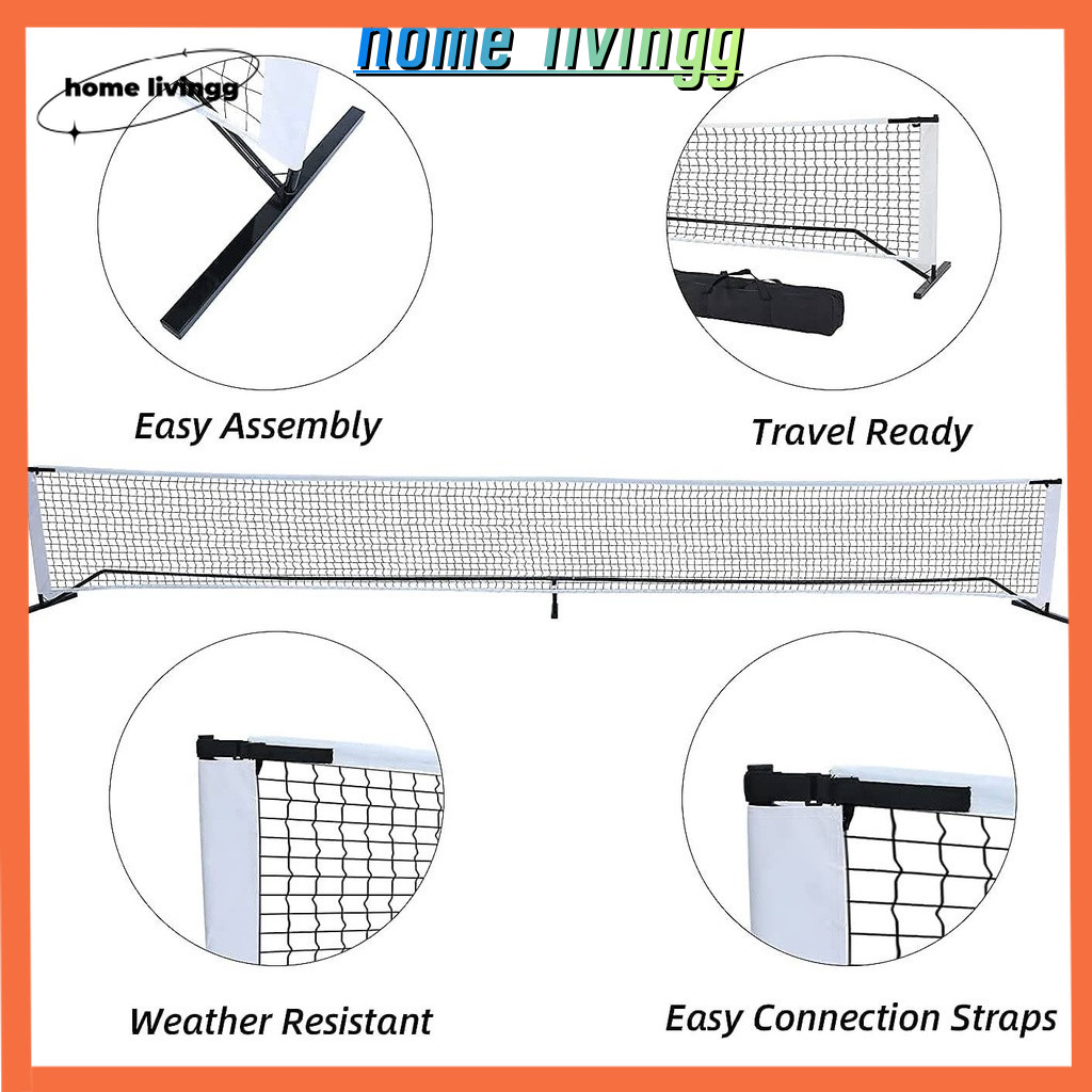 22 FT Steel Frame Weather-Proof Pickleball Game SetGjw Pickleball Net ...