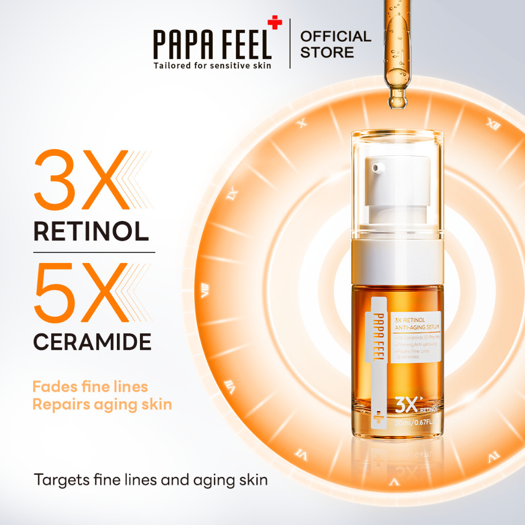 PAPA FEEL 3X Retinol Serum Anti-aging Best Retinoid Skincare Fading ...