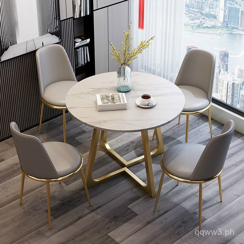 Simple Stone Plate Conference Table Sales Office Meeting Area Small ...