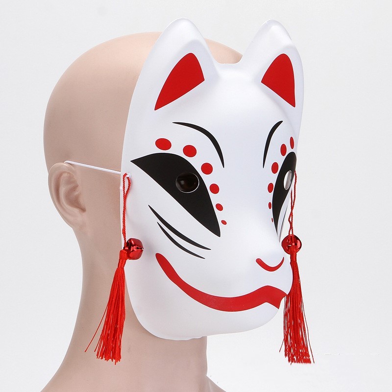 Kitsune Mask Japanese Fox Full Face,Halloween Kabuki Masks For Animal ...