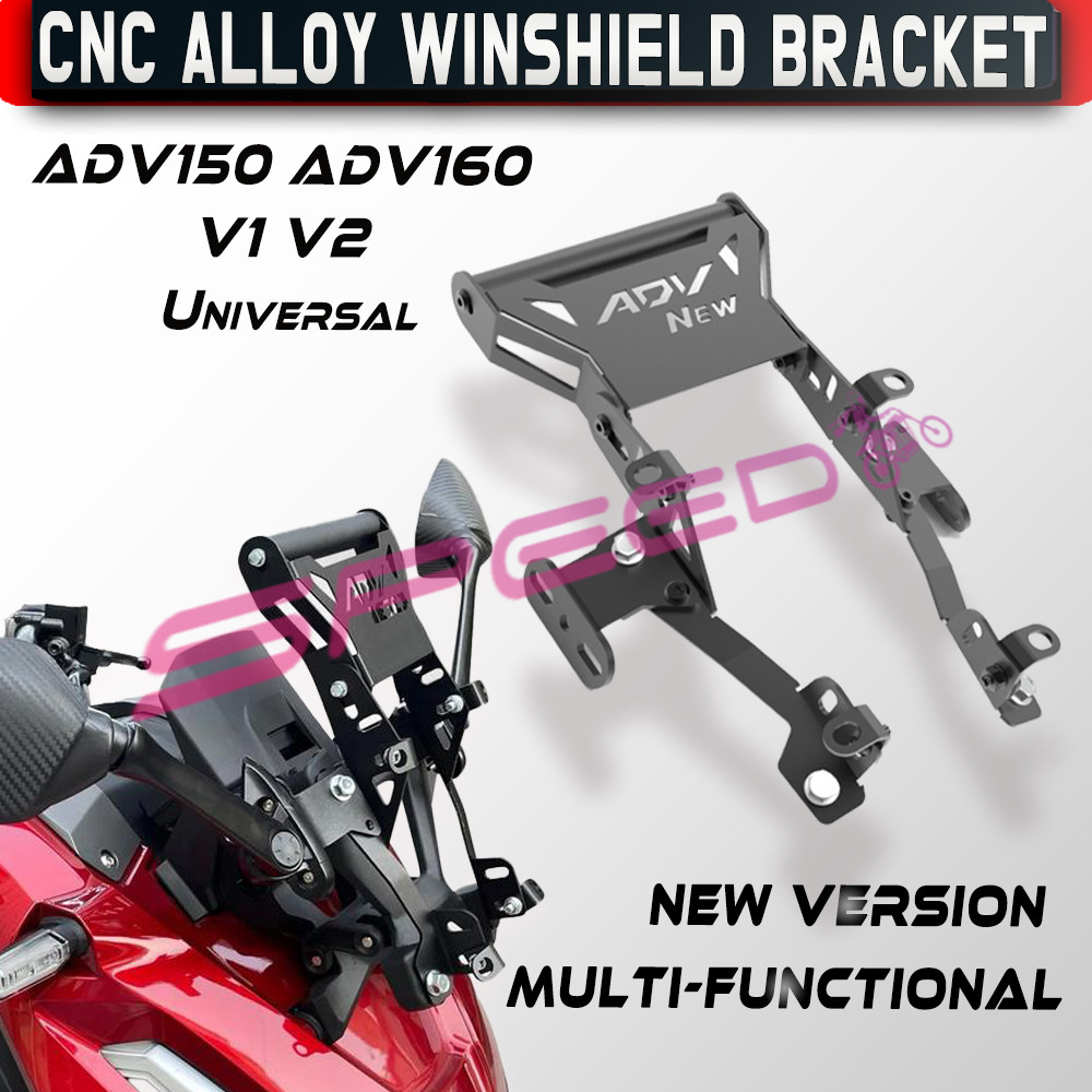 CNC Windshield Bracket Visor For ADV 150&160 Side Mirror Bracket Alloy ...