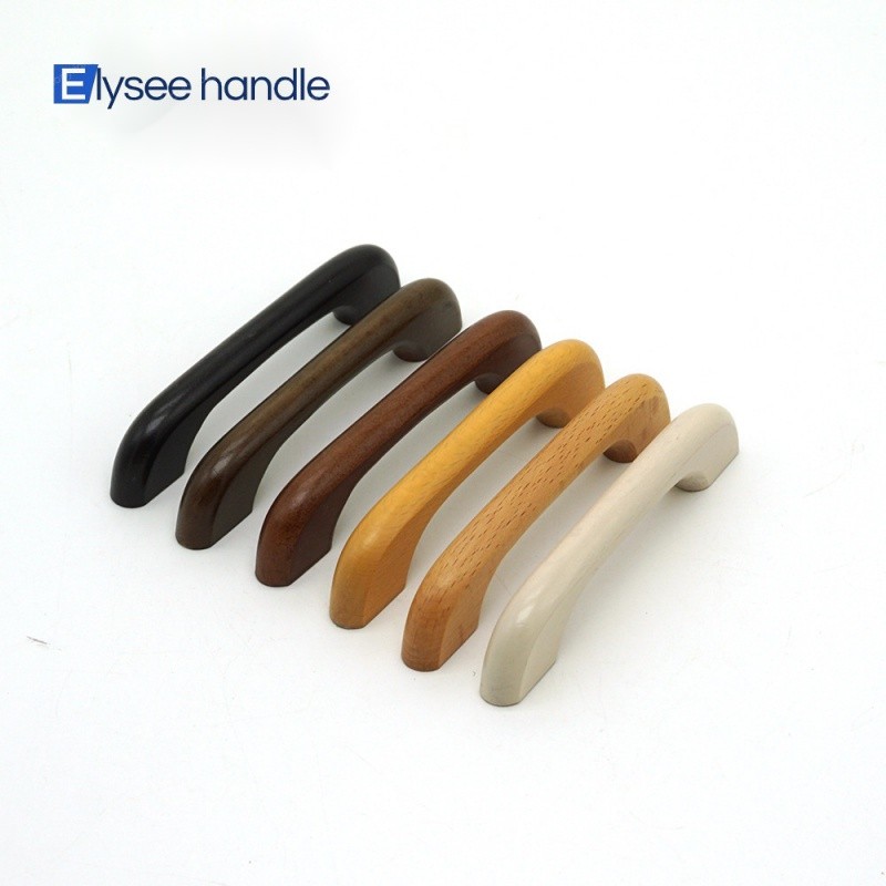 Solid wood handle wardrobe door handle cabinet door handle drawer knobs ...